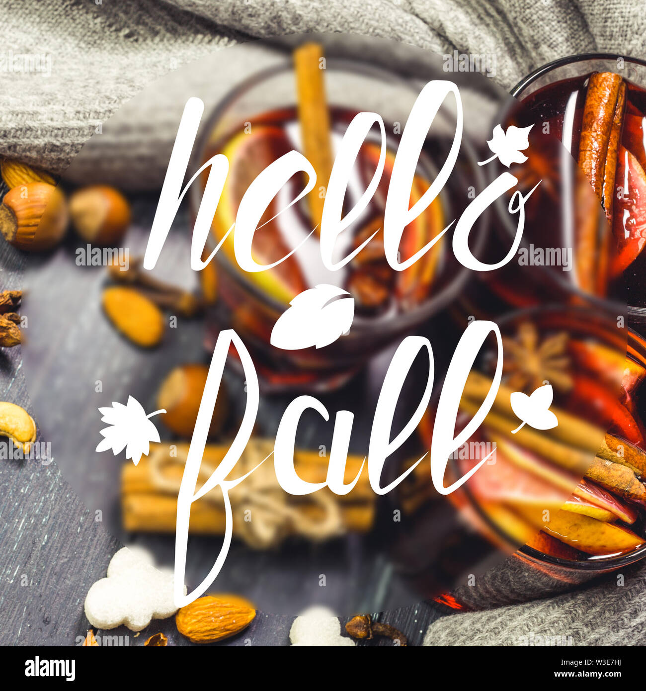 Hello fall message Stock Photo - Alamy