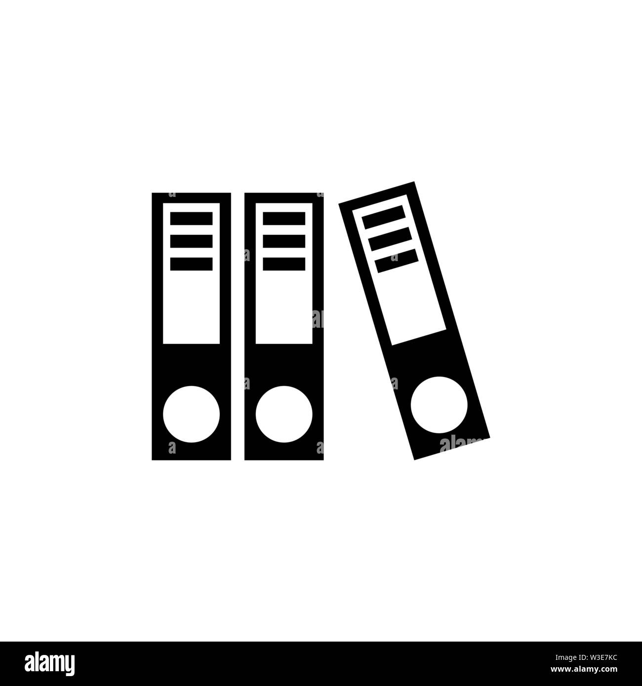 Ring Binders, Archive Folders. Flat Vector Icon illustration. Simple ...