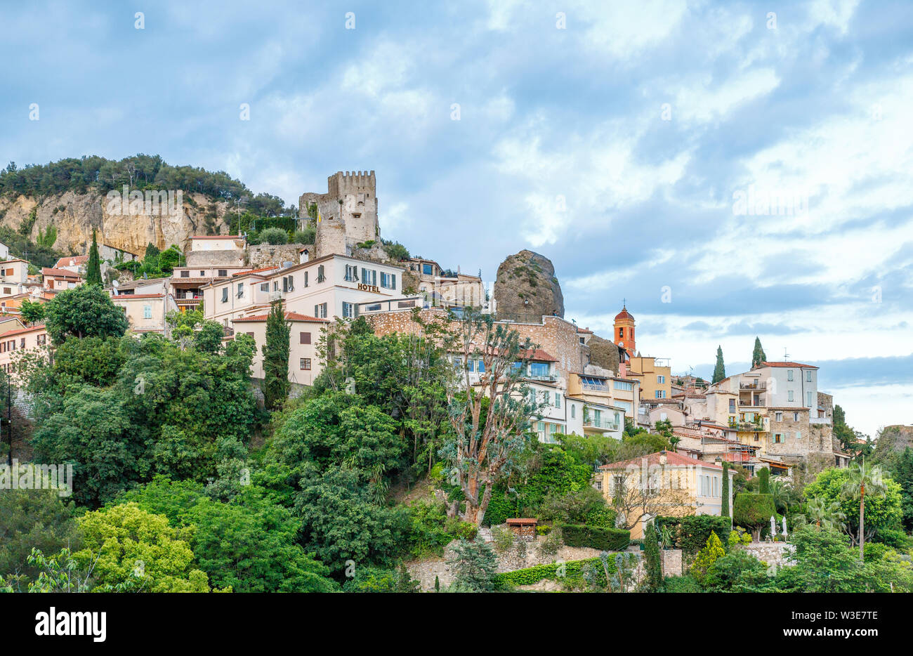 France, Alpes Maritimes, Roquebrune Cap Martin, the old village ...
