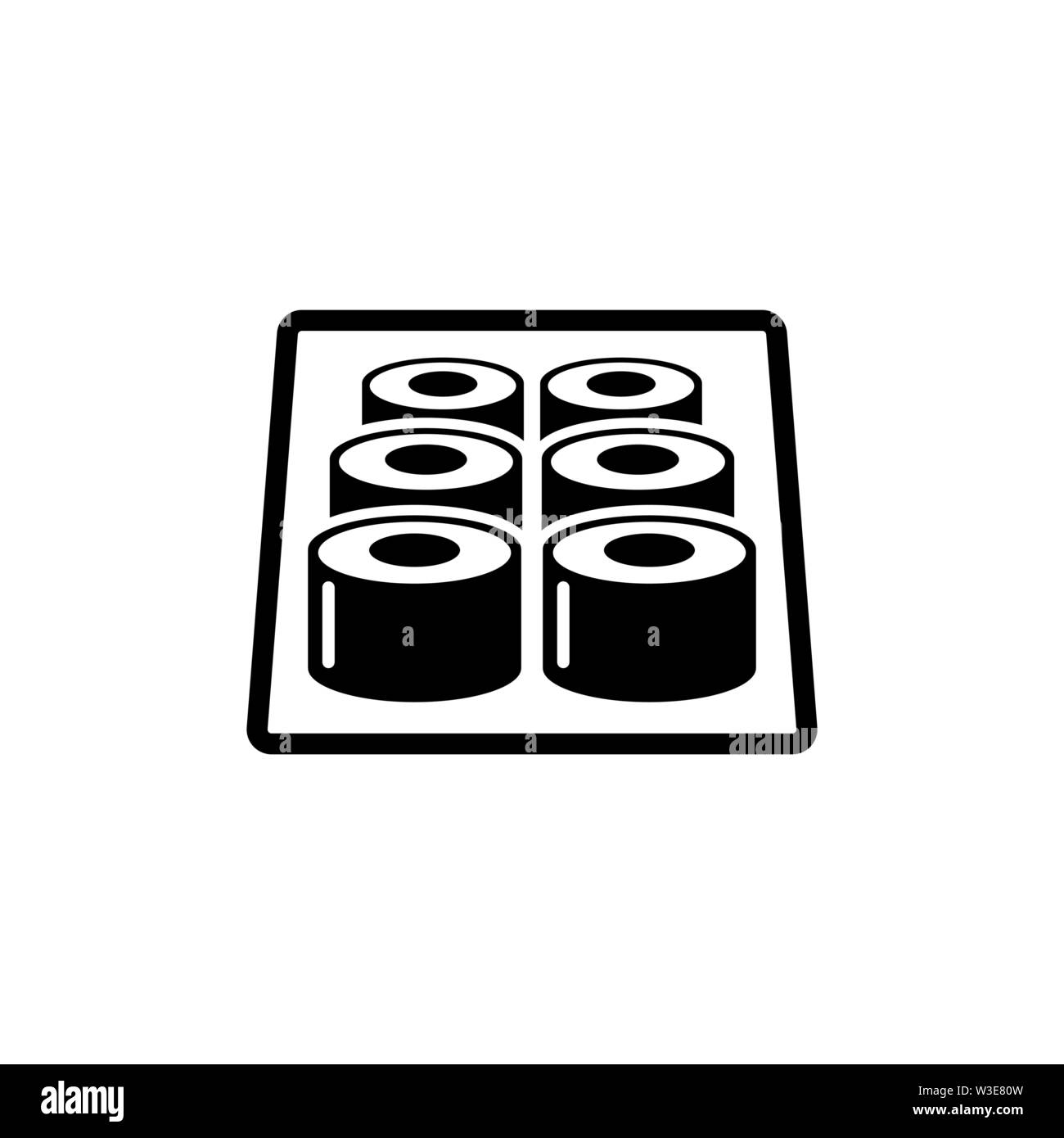 Fresh maki salmon on Black and White Stock Photos & Images - Alamy