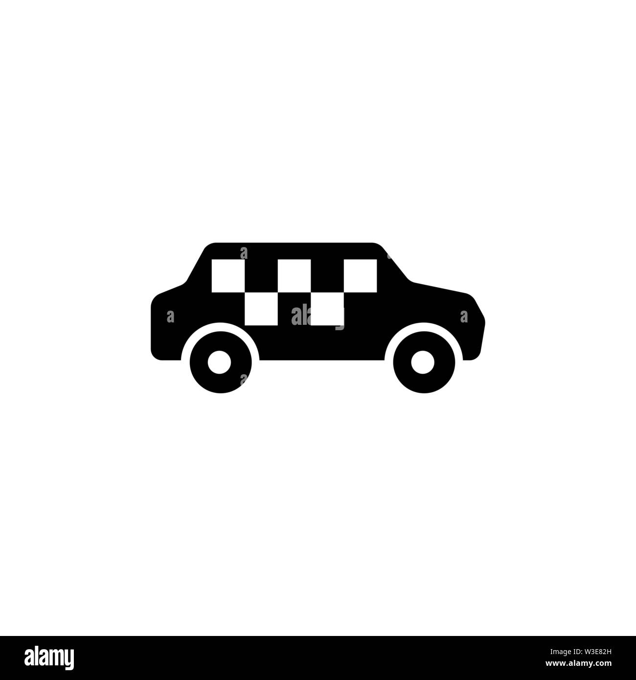 Black Taxi Cab Icon