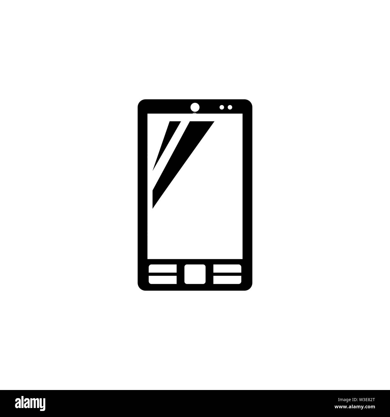 Smartphone, Cell Phone. Flat Vector Icon illustration. Simple black ...