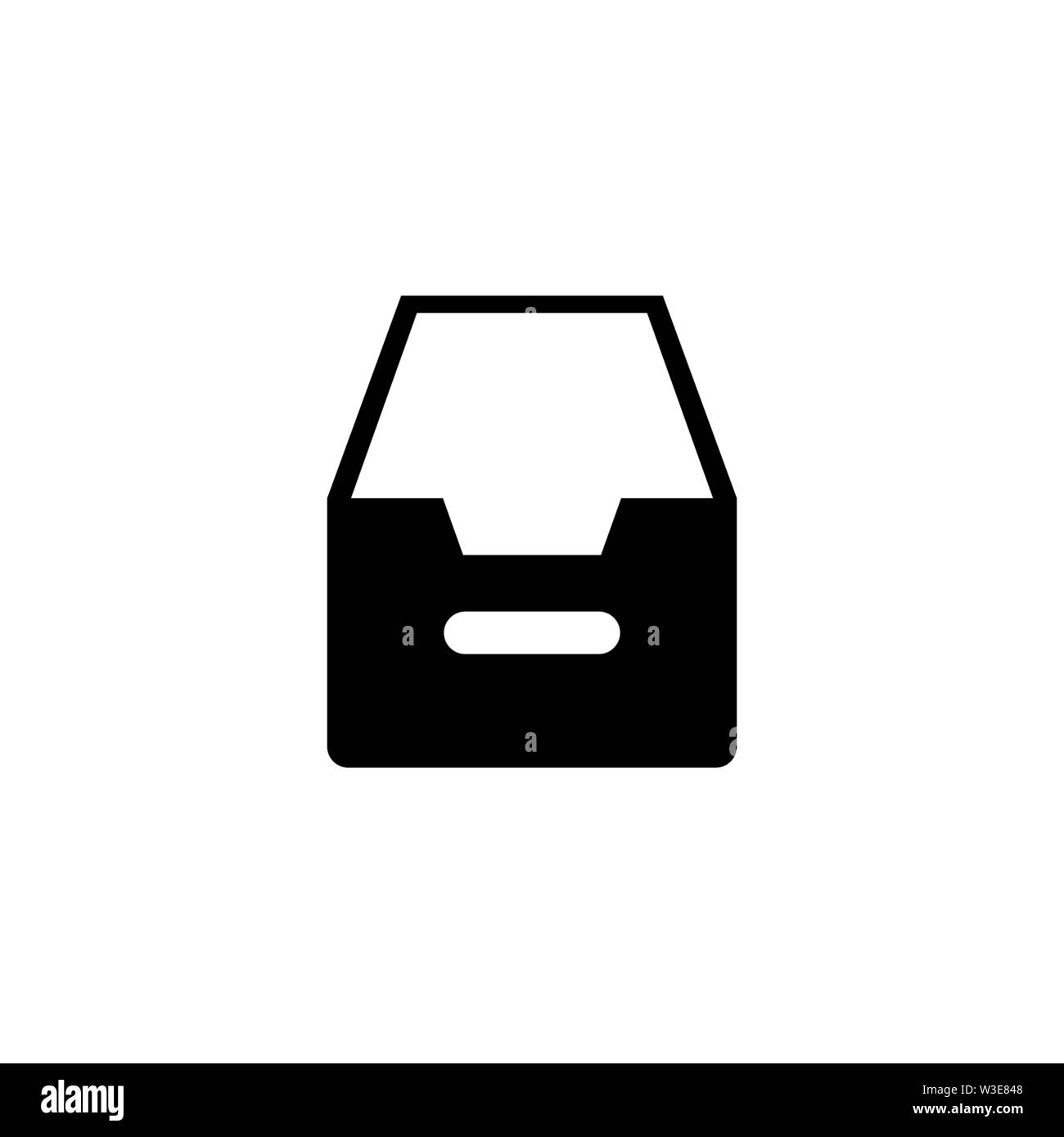 Folder Archive, Cabinet Drawer. Flat Vector Icon illustration. Simple ...