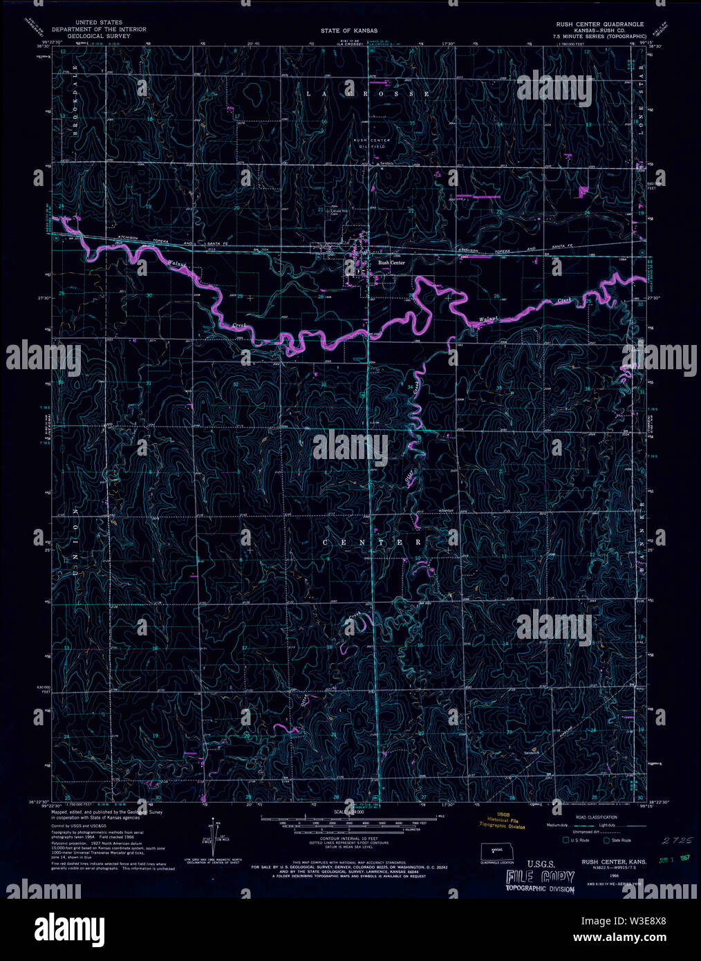 Map of rush center hi-res stock photography and images - Alamy