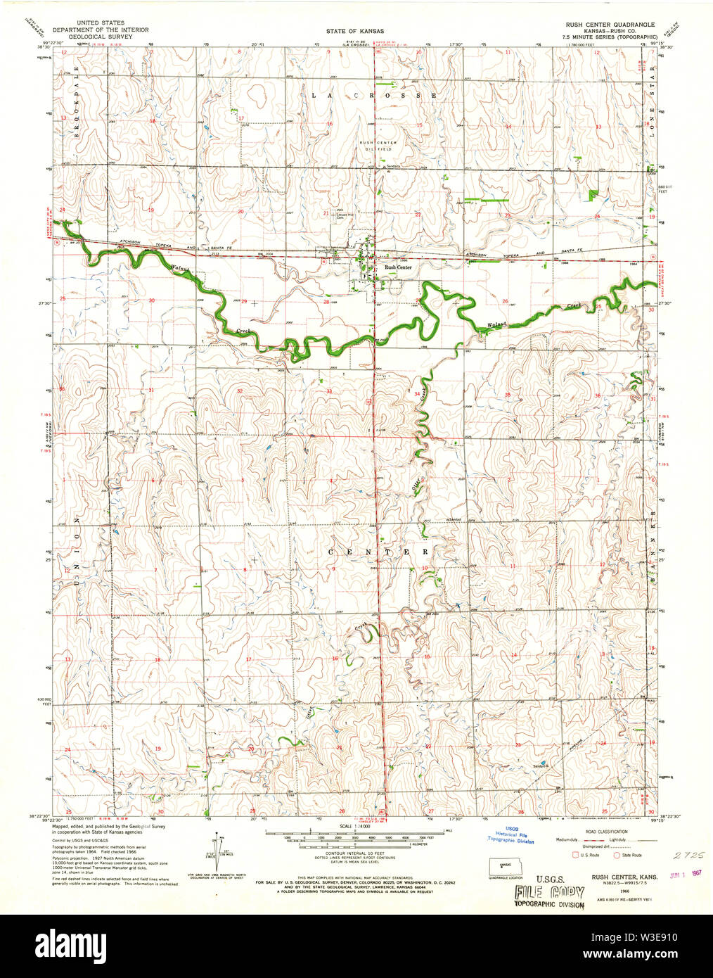 Map of rush center hi-res stock photography and images - Alamy