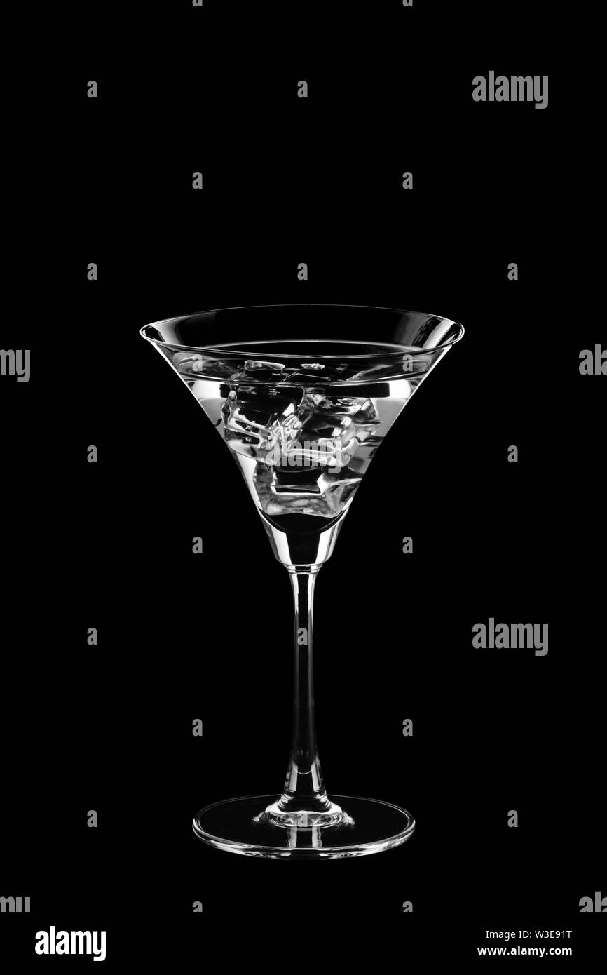 Martini glass ice on Black and White Stock Photos & Images - Alamy