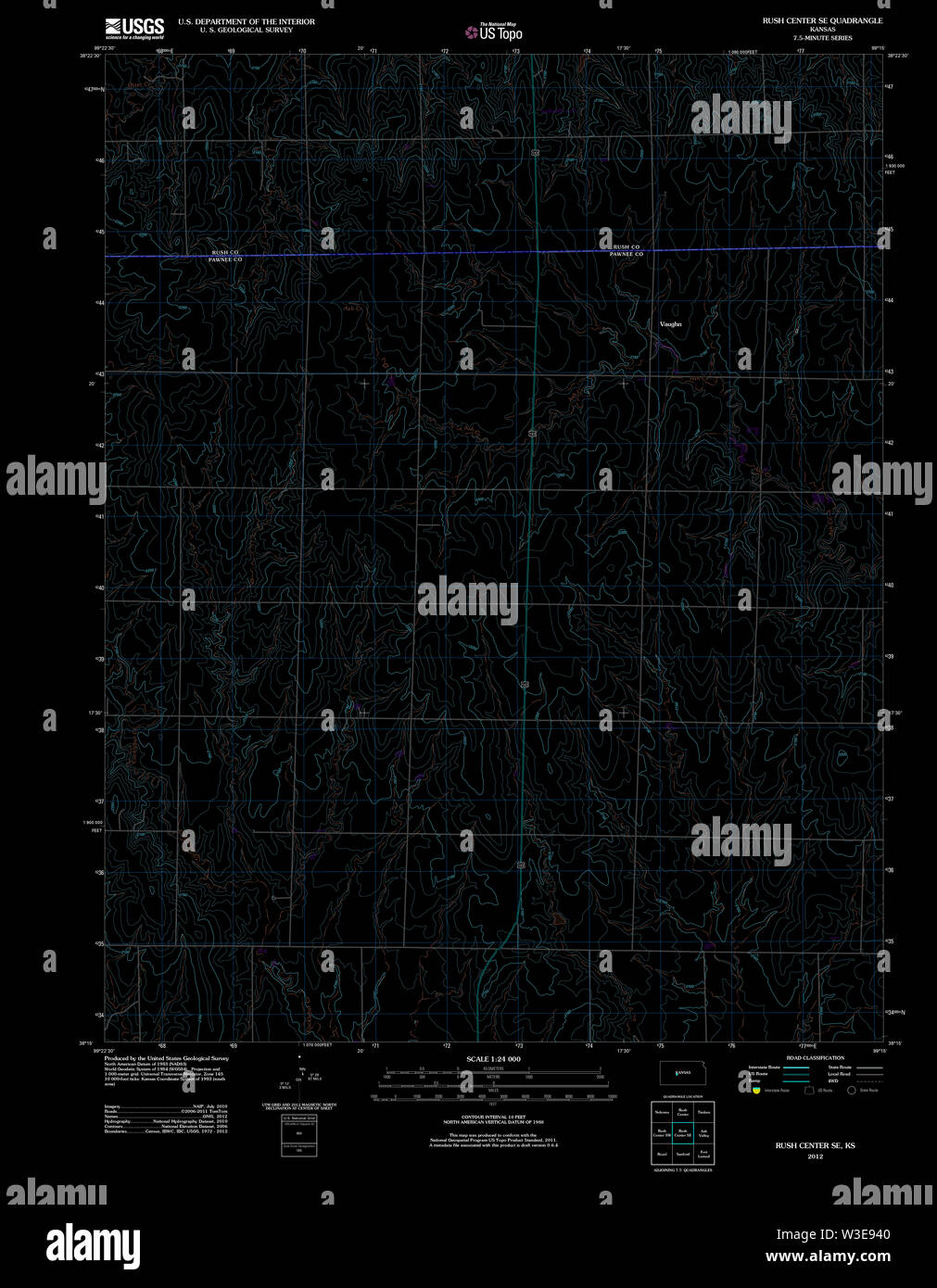 Map of rush center hi-res stock photography and images - Alamy