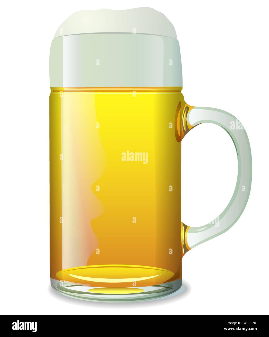 illustration of the beer mug on the white background Stock Vector Image ...