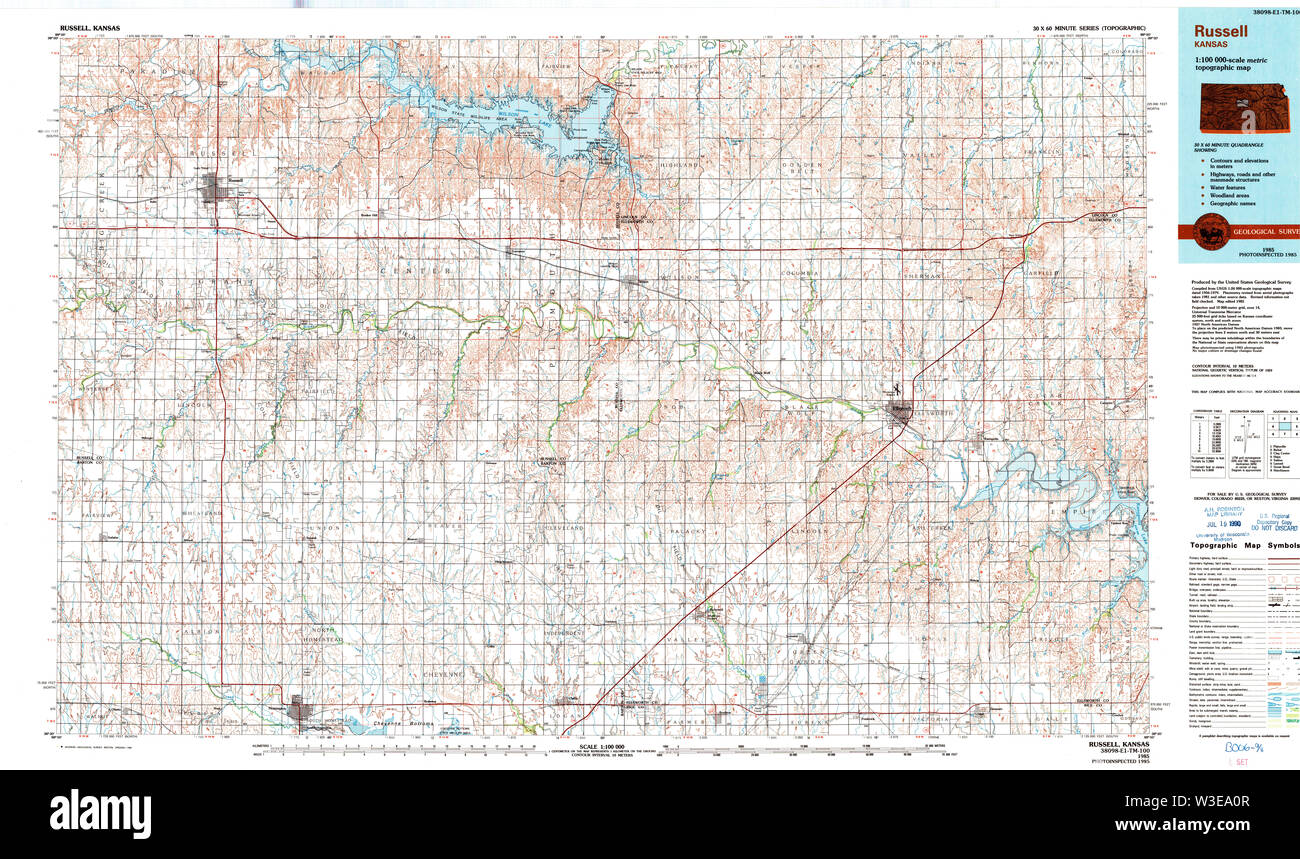 Russell kansas map hi-res stock photography and images - Alamy