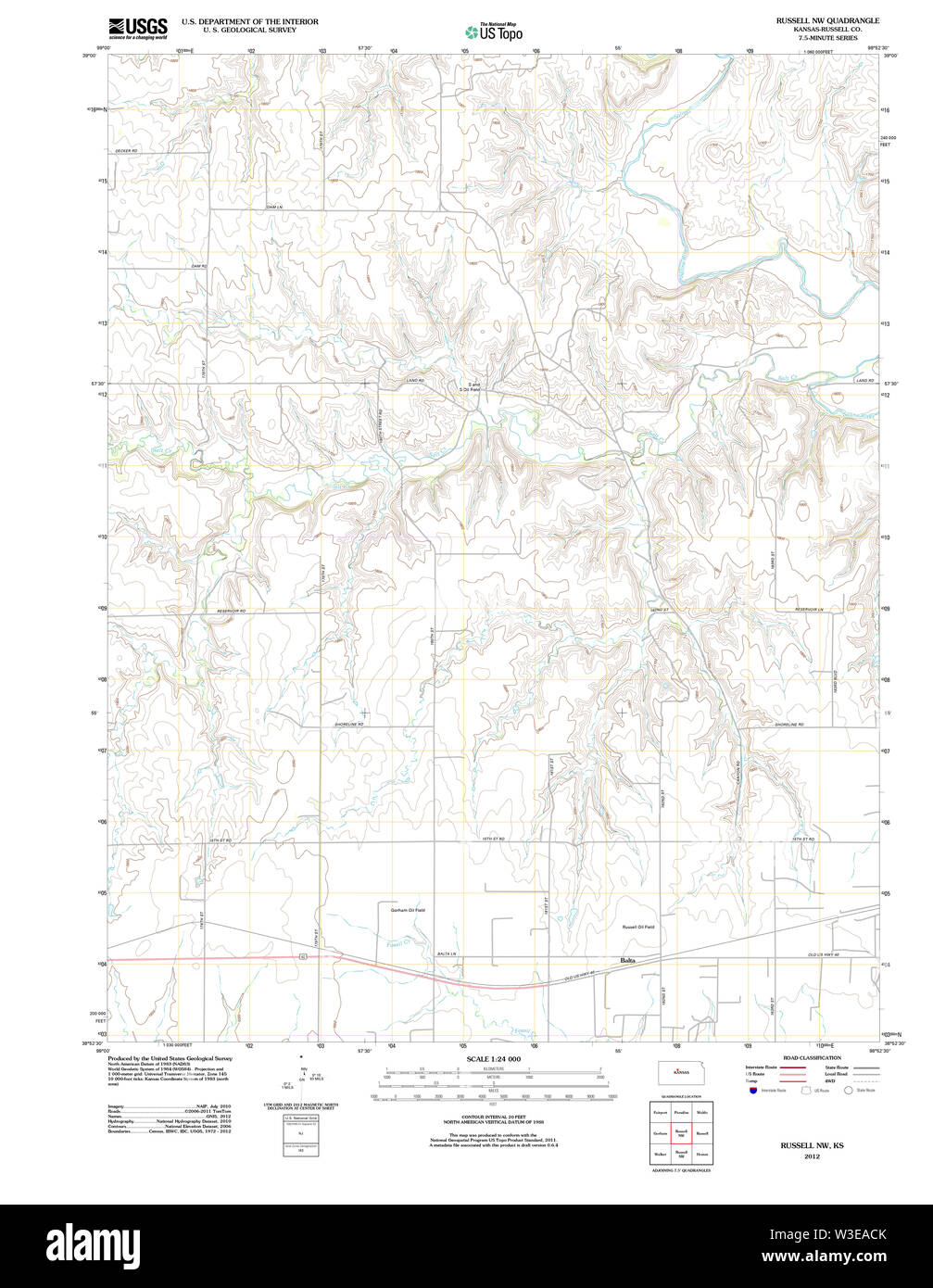 Russell kansas map hi-res stock photography and images - Alamy