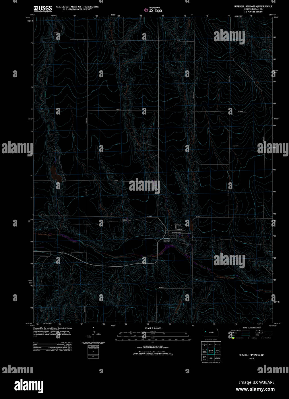 Russell springs map hi-res stock photography and images - Alamy