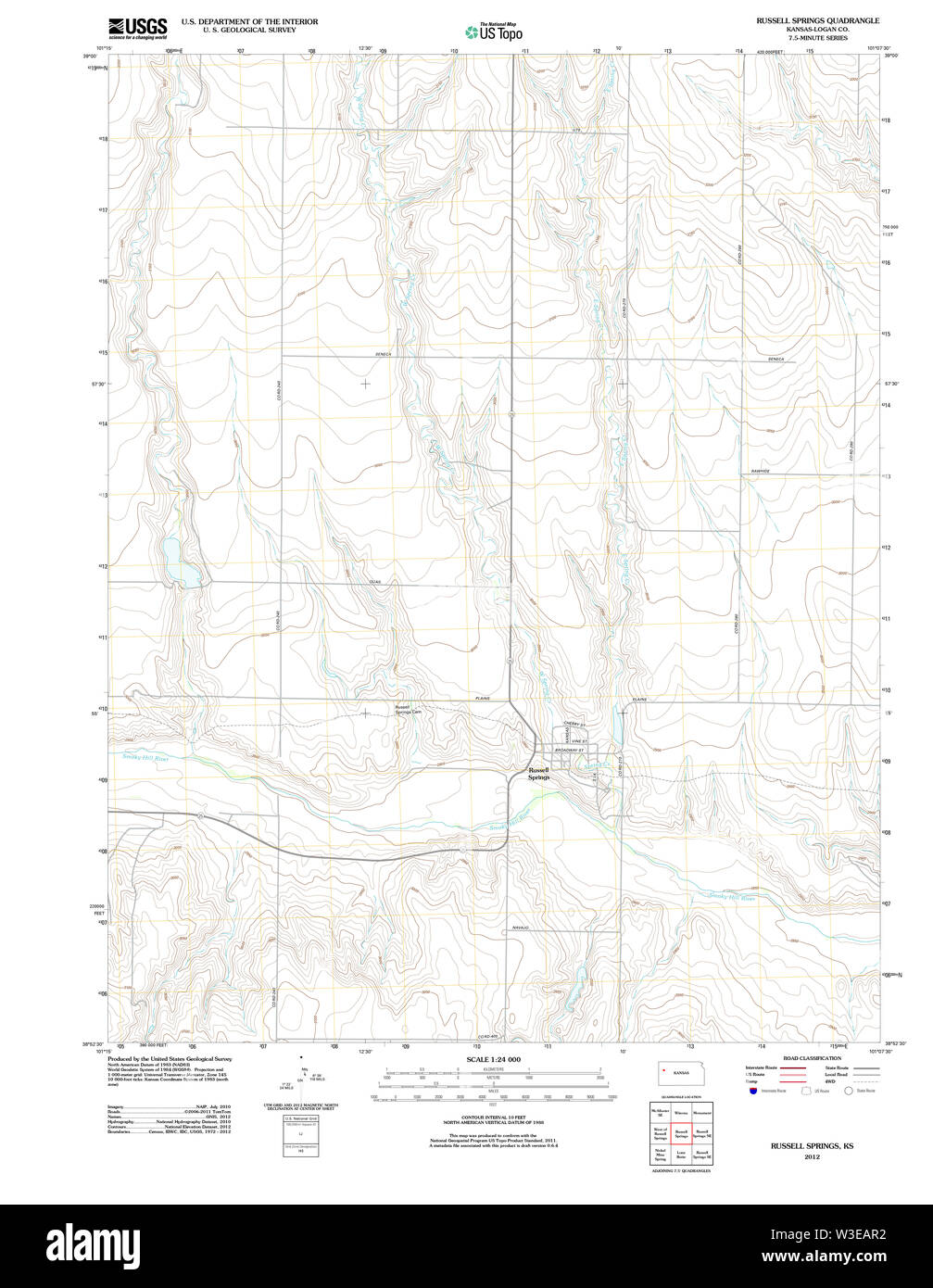 Russell springs map hi-res stock photography and images - Alamy