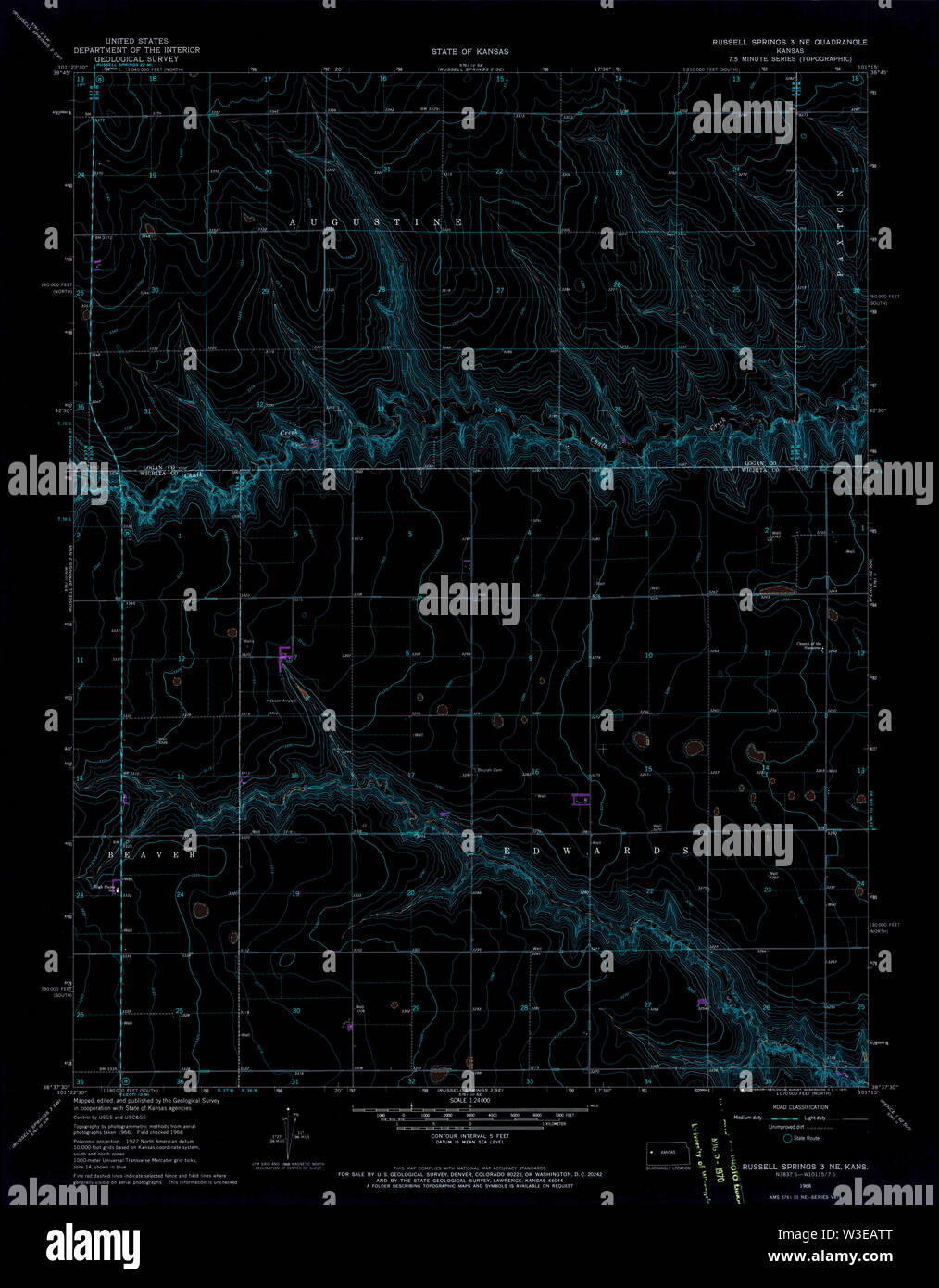 Russell springs map hi-res stock photography and images - Alamy