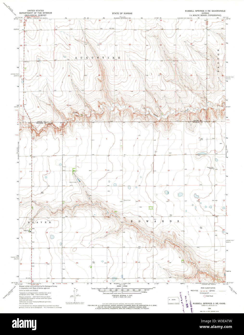 Map of russell springs Cut Out Stock Images & Pictures - Alamy