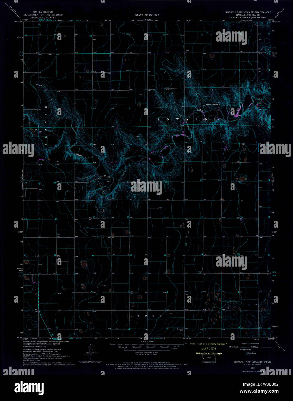 Russell kansas map hi-res stock photography and images - Alamy