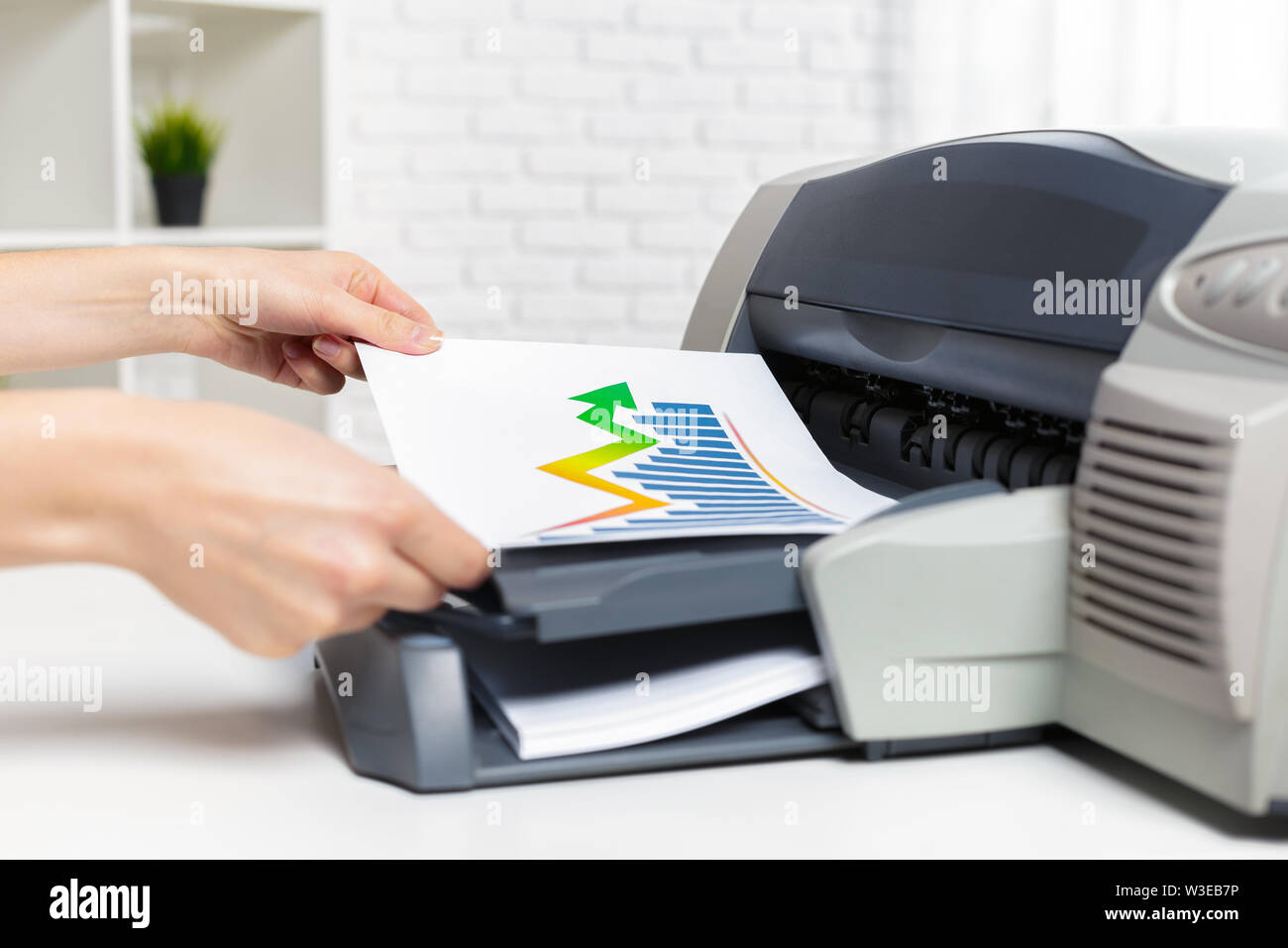 printer in office Stock Photo - Alamy