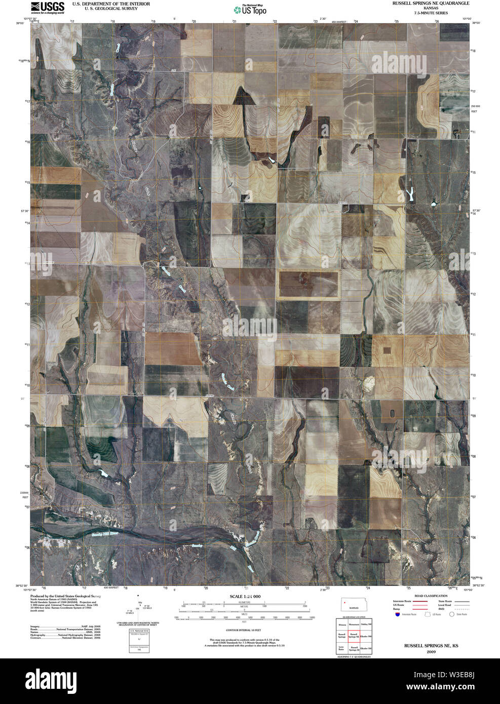 Map of russell springs Cut Out Stock Images & Pictures - Alamy