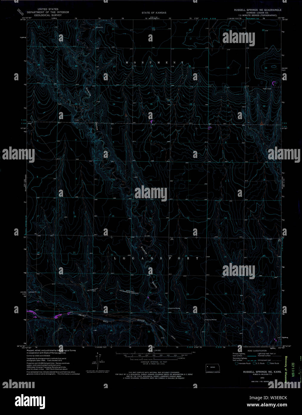 Map of russell springs hi-res stock photography and images - Alamy