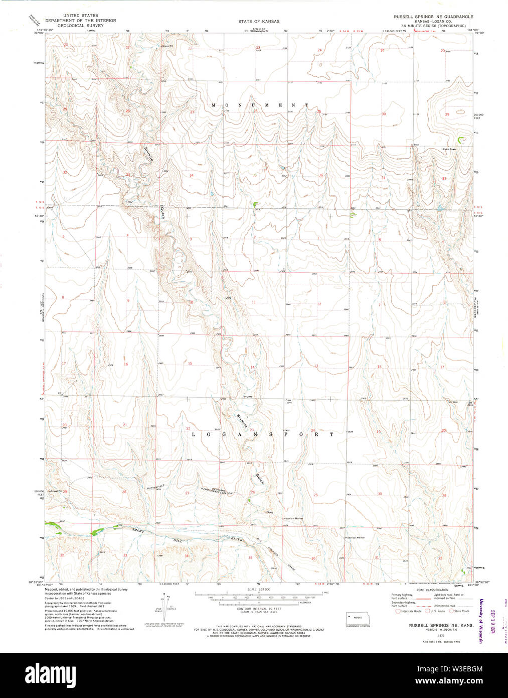 Russell kansas map hi-res stock photography and images - Alamy