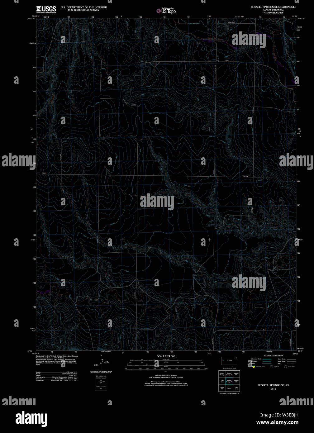 Russell springs map hi-res stock photography and images - Alamy