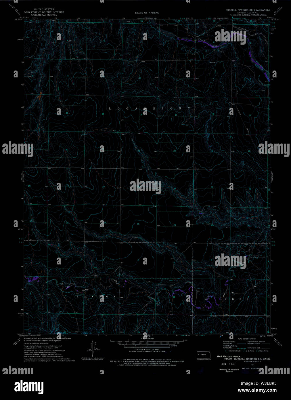 Russell springs map hi-res stock photography and images - Alamy