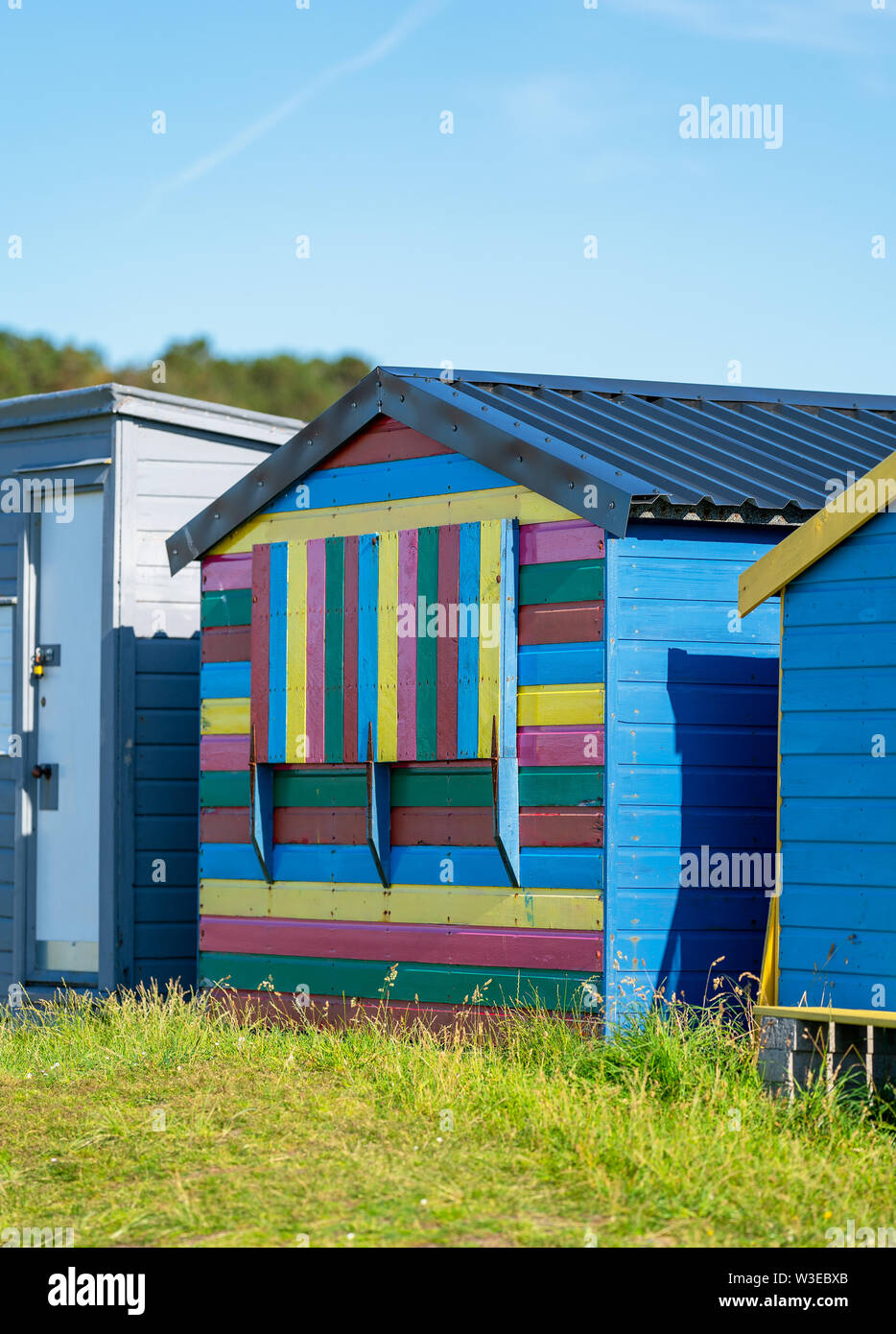 Hopeman beach huts hi-res stock photography and images - Alamy