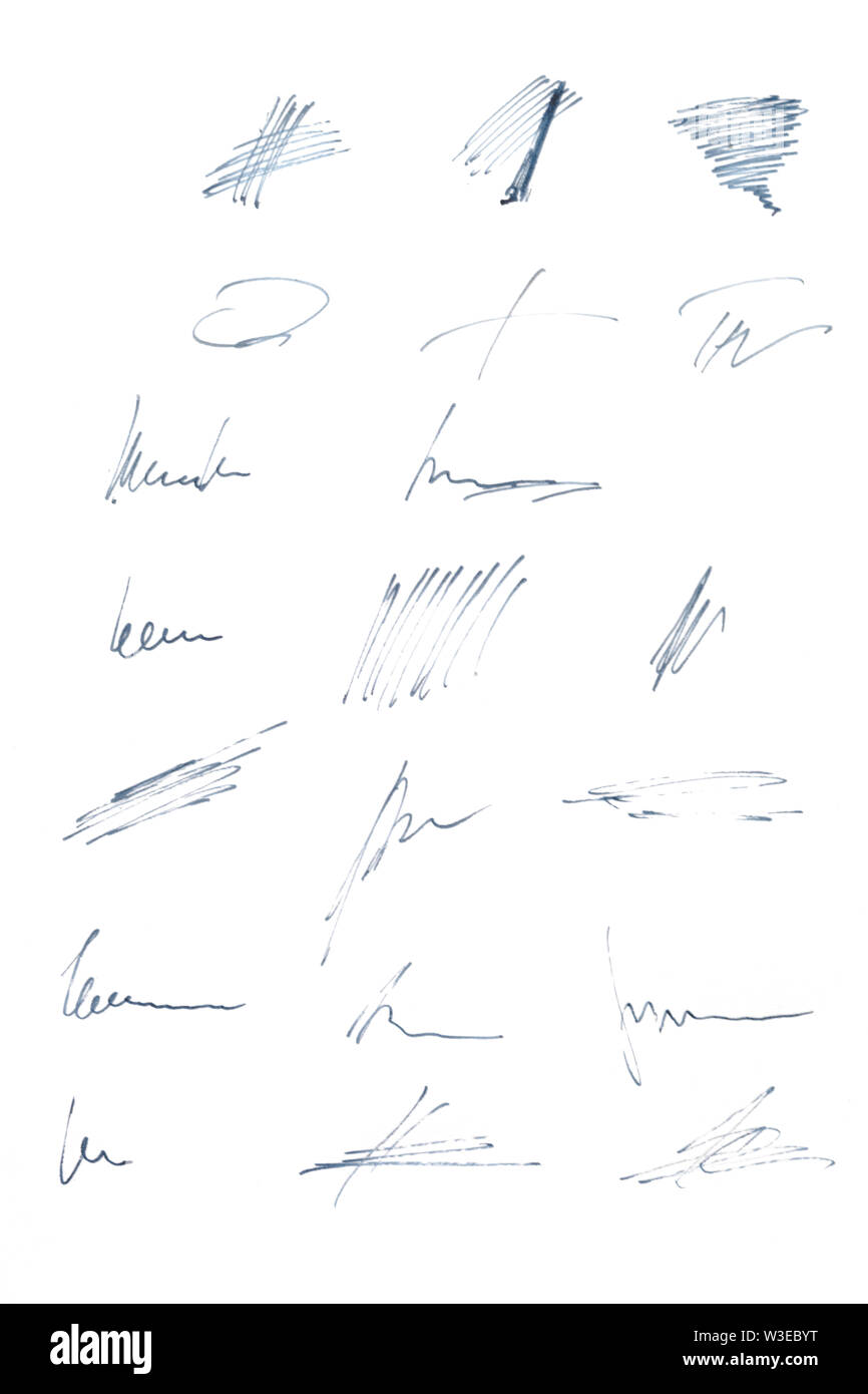 abstract lines on white paper Stock Photo - Alamy