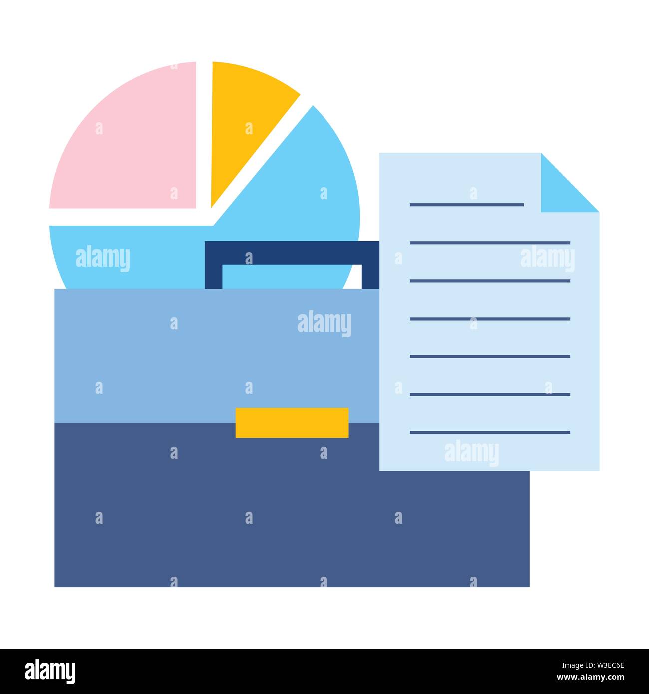 business briefcase report chart document Stock Vector Image & Art - Alamy