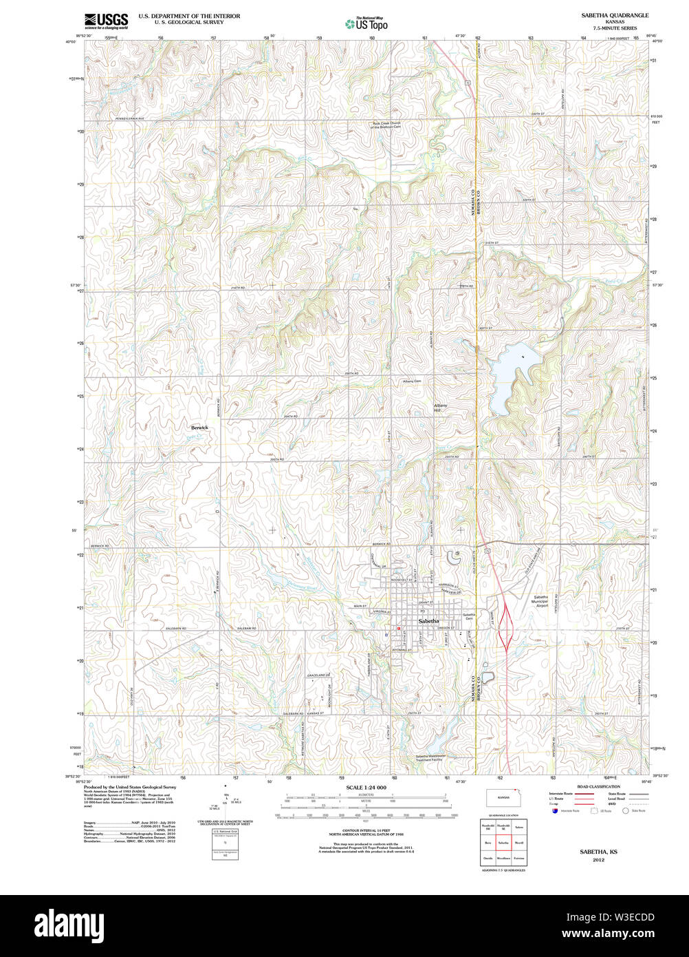 Map of sabetha hi-res stock photography and images - Alamy