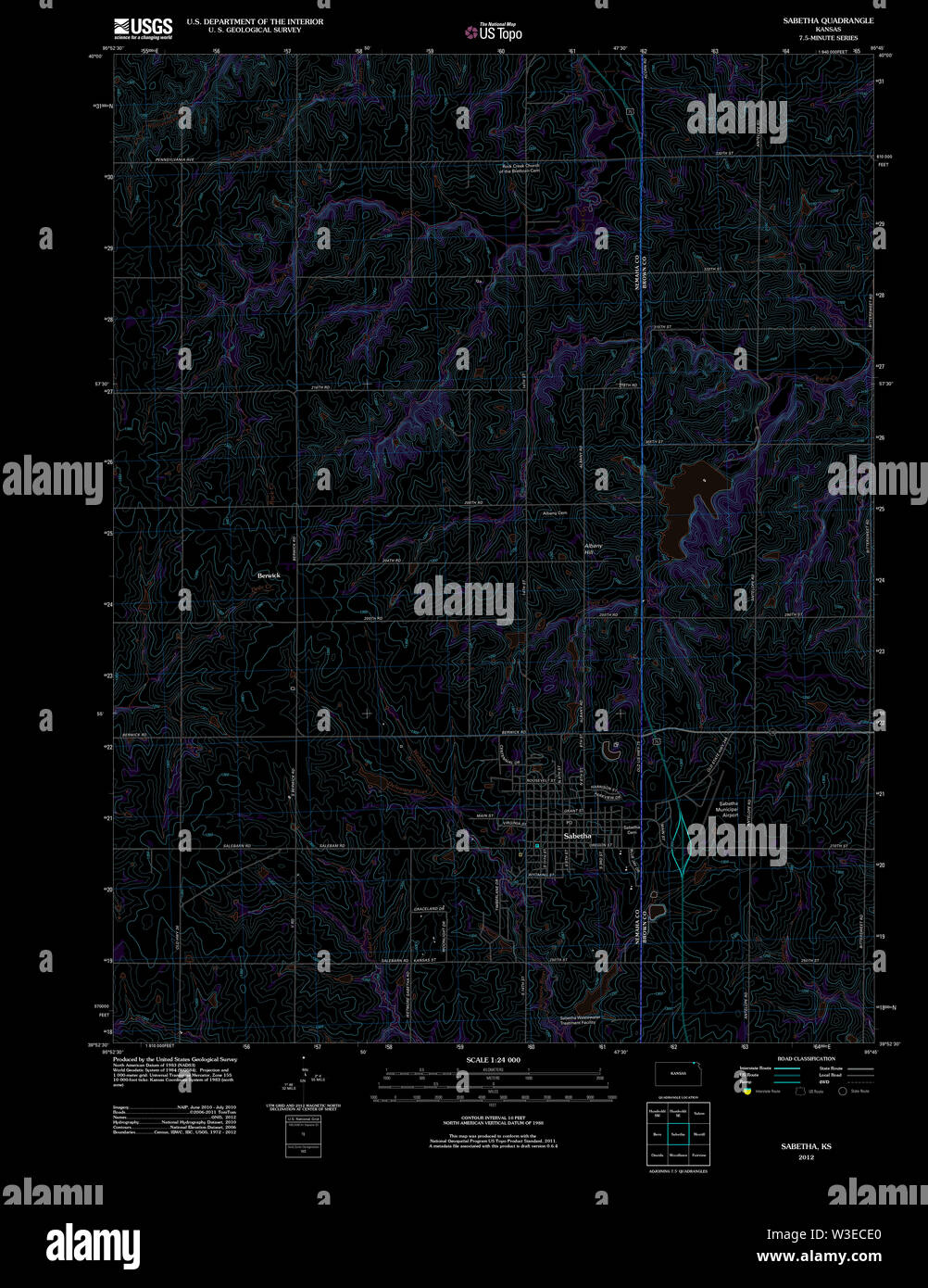 Map of sabetha hi-res stock photography and images - Alamy