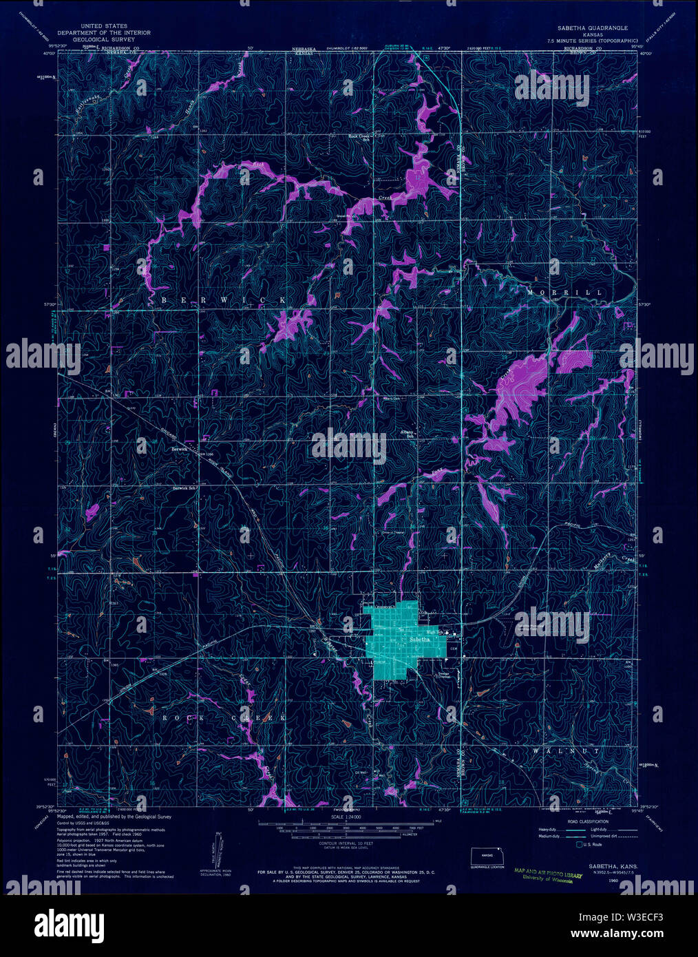 Map of sabetha hi-res stock photography and images - Alamy