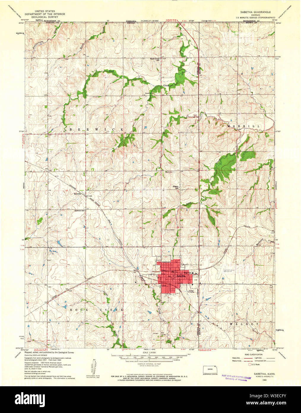 Map of sabetha hi-res stock photography and images - Alamy