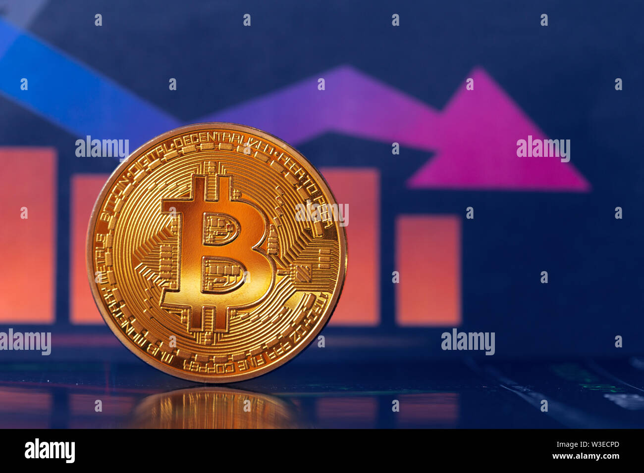 bitcoin and chart Stock Photo - Alamy