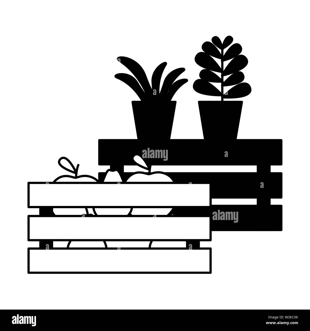 Small garden fruit plants Stock Vector Images - Alamy