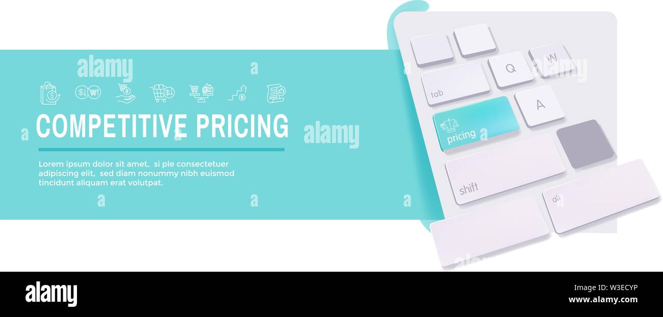 Competitive Pricing Icon Set w Growth, Profitability, and Worth Stock ...