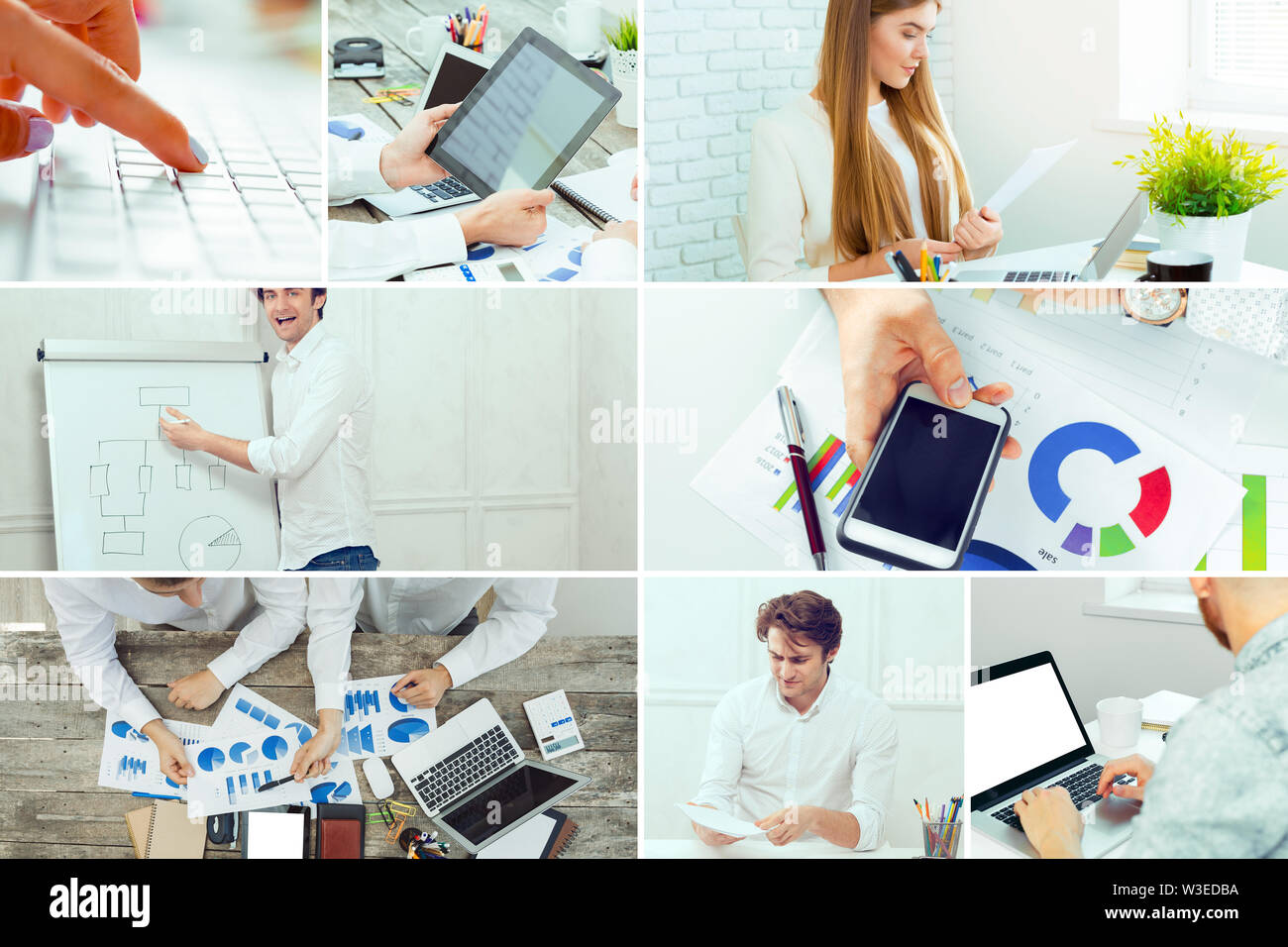 business collage, teamwork Stock Photo - Alamy