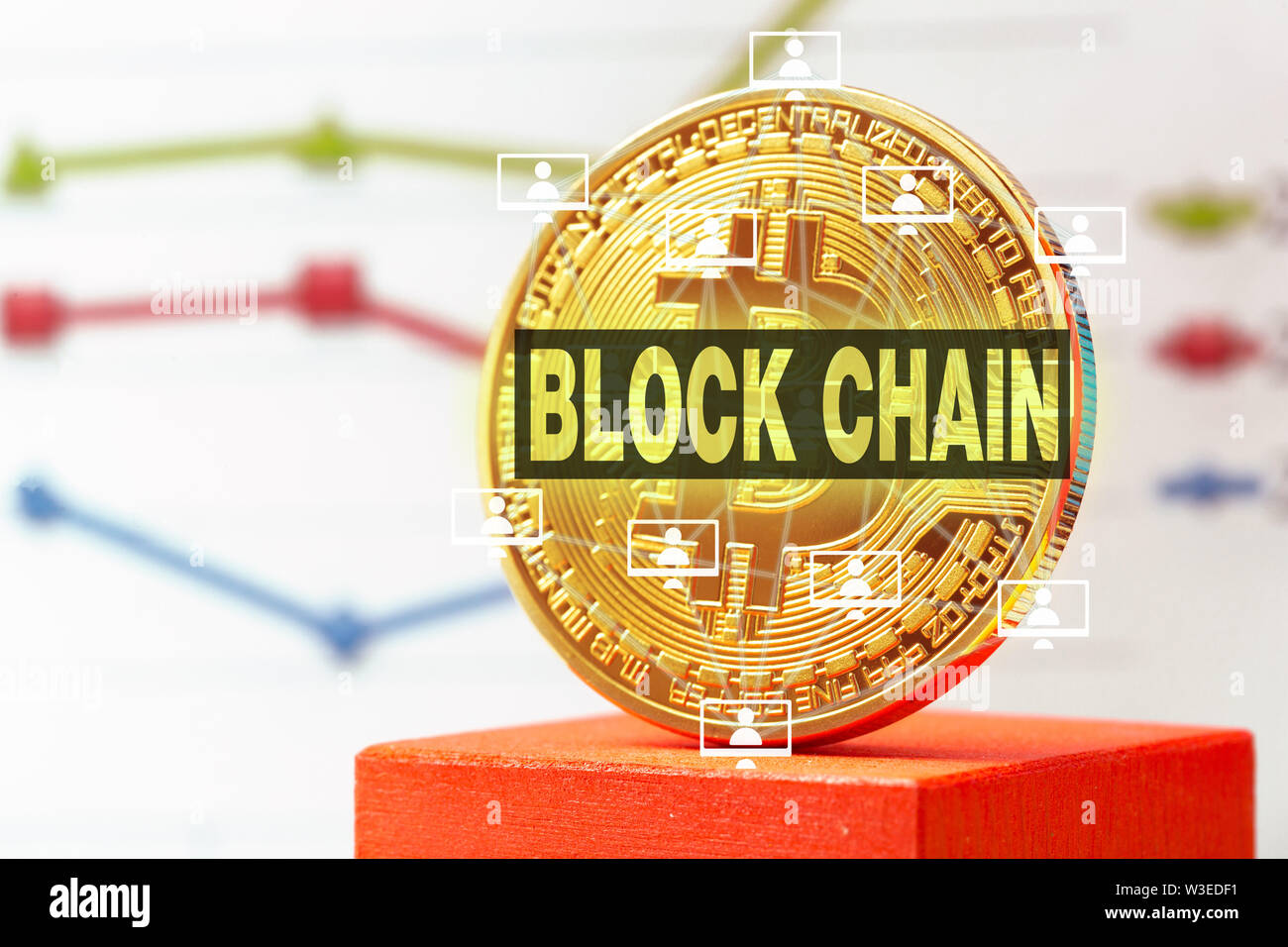 bitcoin crypto currency diagram Stock Photo - Alamy