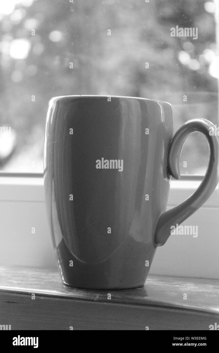 Cup coffee in morning Black and White Stock Photos & Images - Alamy