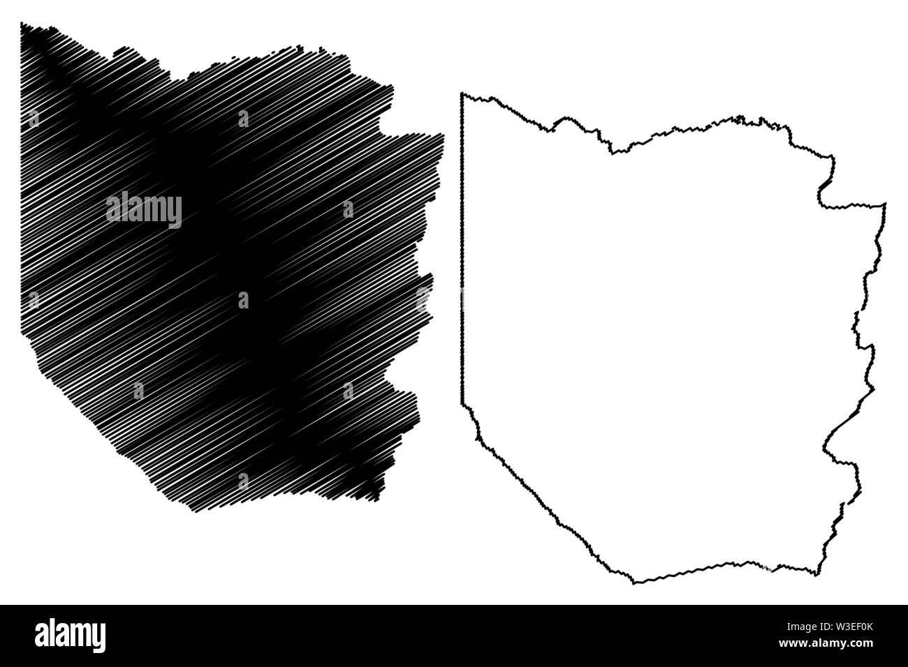 Western Province (Provinces of Zambia, Republic of Zambia) map vector ...