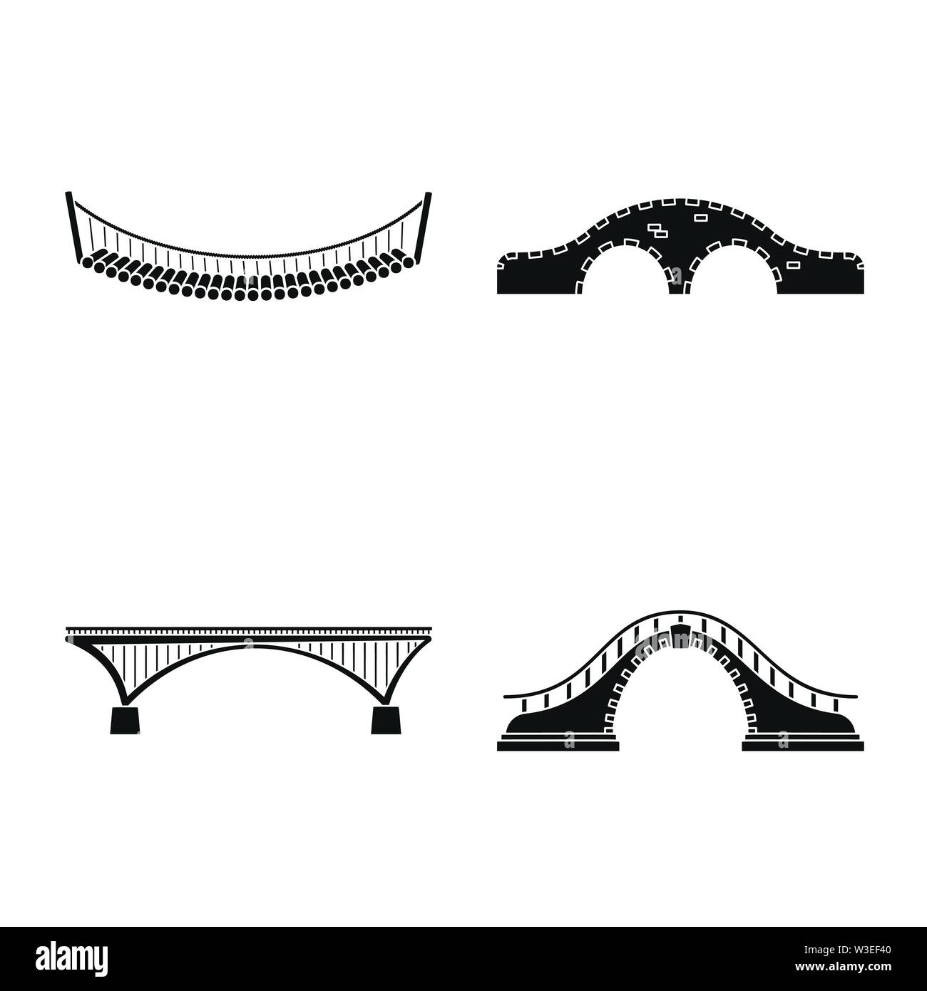 Vector Design Of Construct And Side Sign Set Of Construct And Bridge 9919