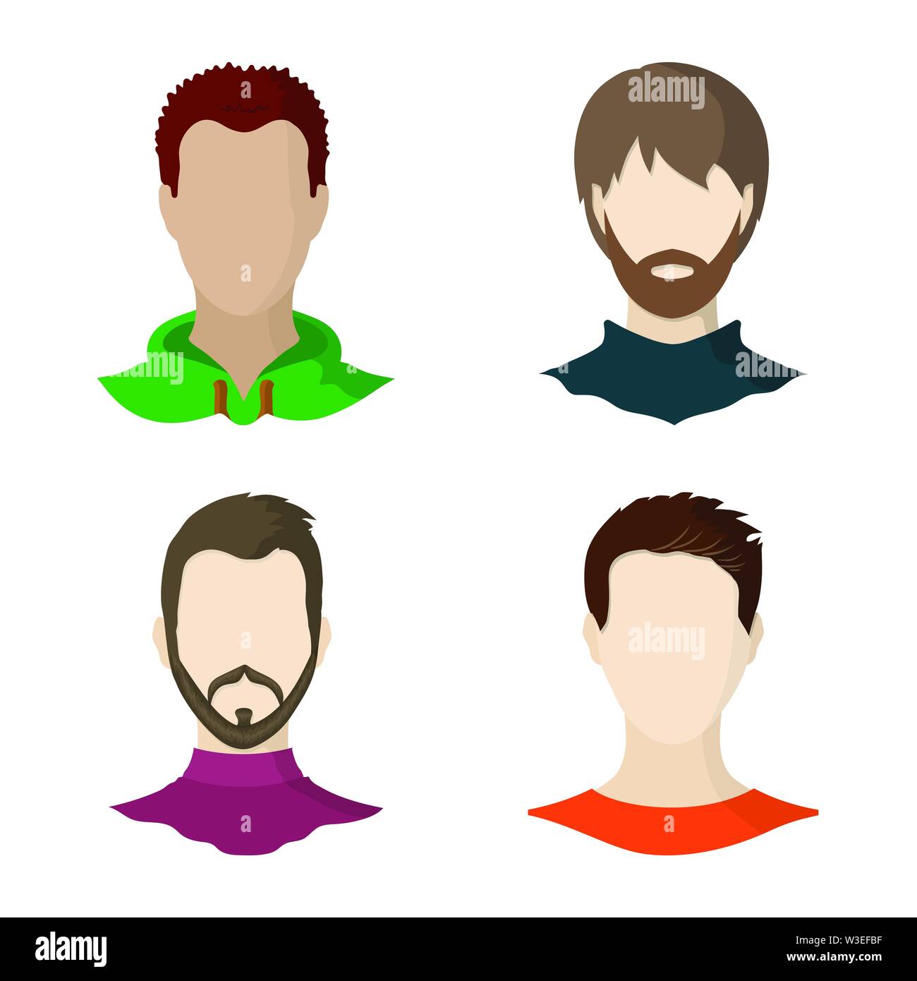 Vector illustration of avatar and dummy symbol. Set of avatar and ...