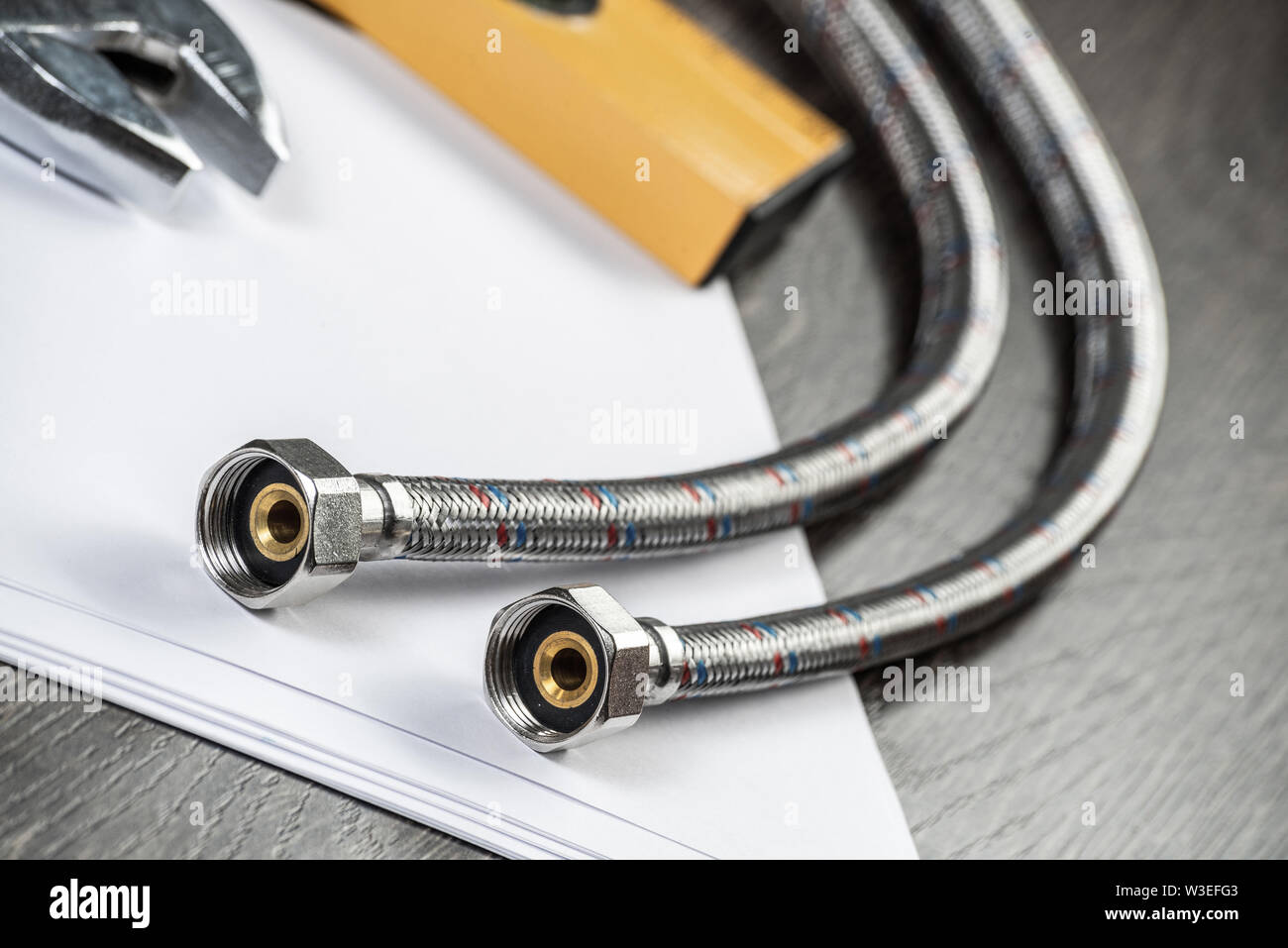 Water fittings and connections with segments Stock Photo - Alamy