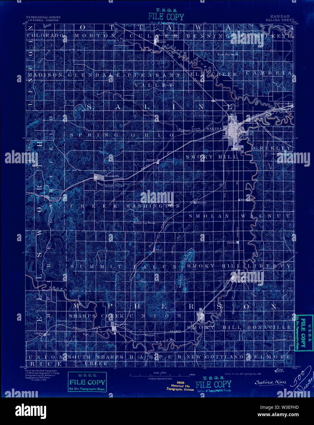 Map of salina kansas hi-res stock photography and images - Alamy