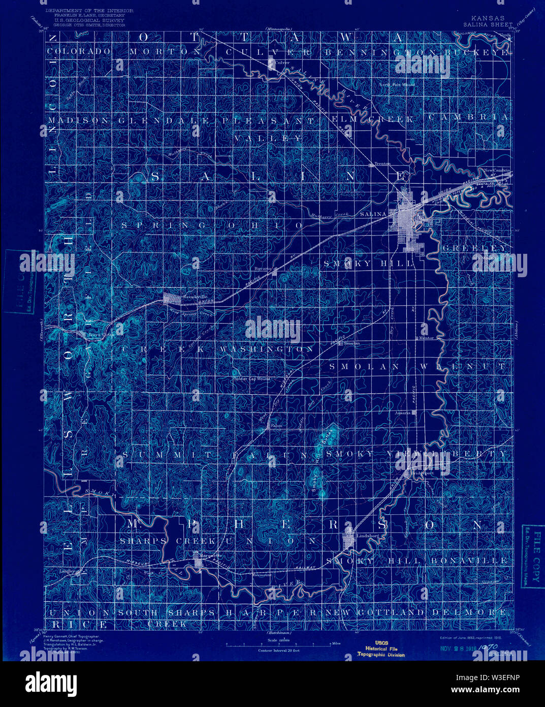 Map of salina kansas hi-res stock photography and images - Alamy