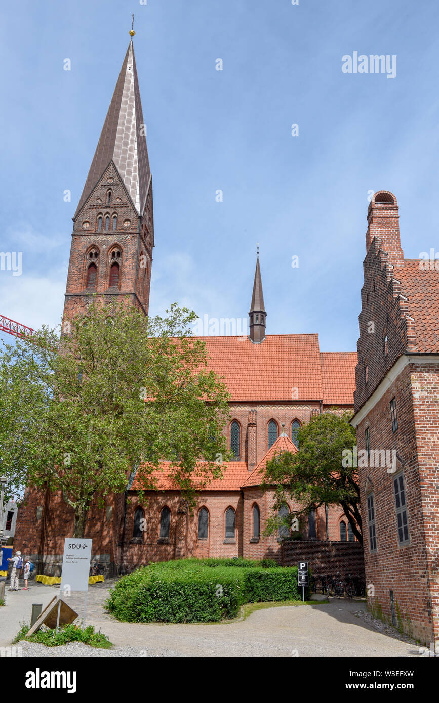 The cathedral of Odense on Denmark Stock Photo - Alamy