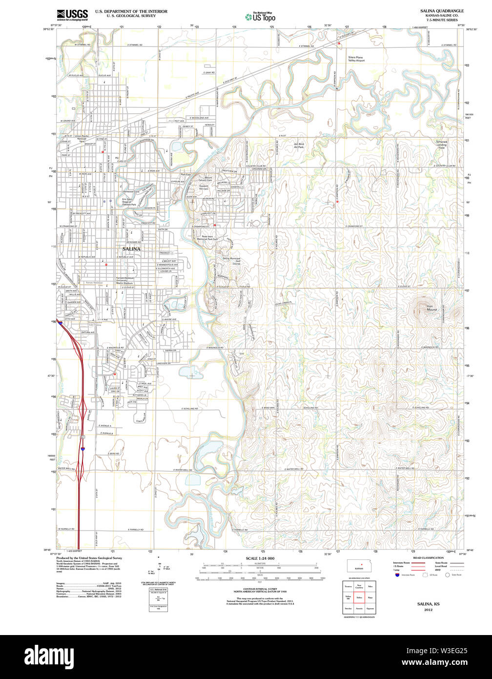 Map of salina kansas hi-res stock photography and images - Alamy