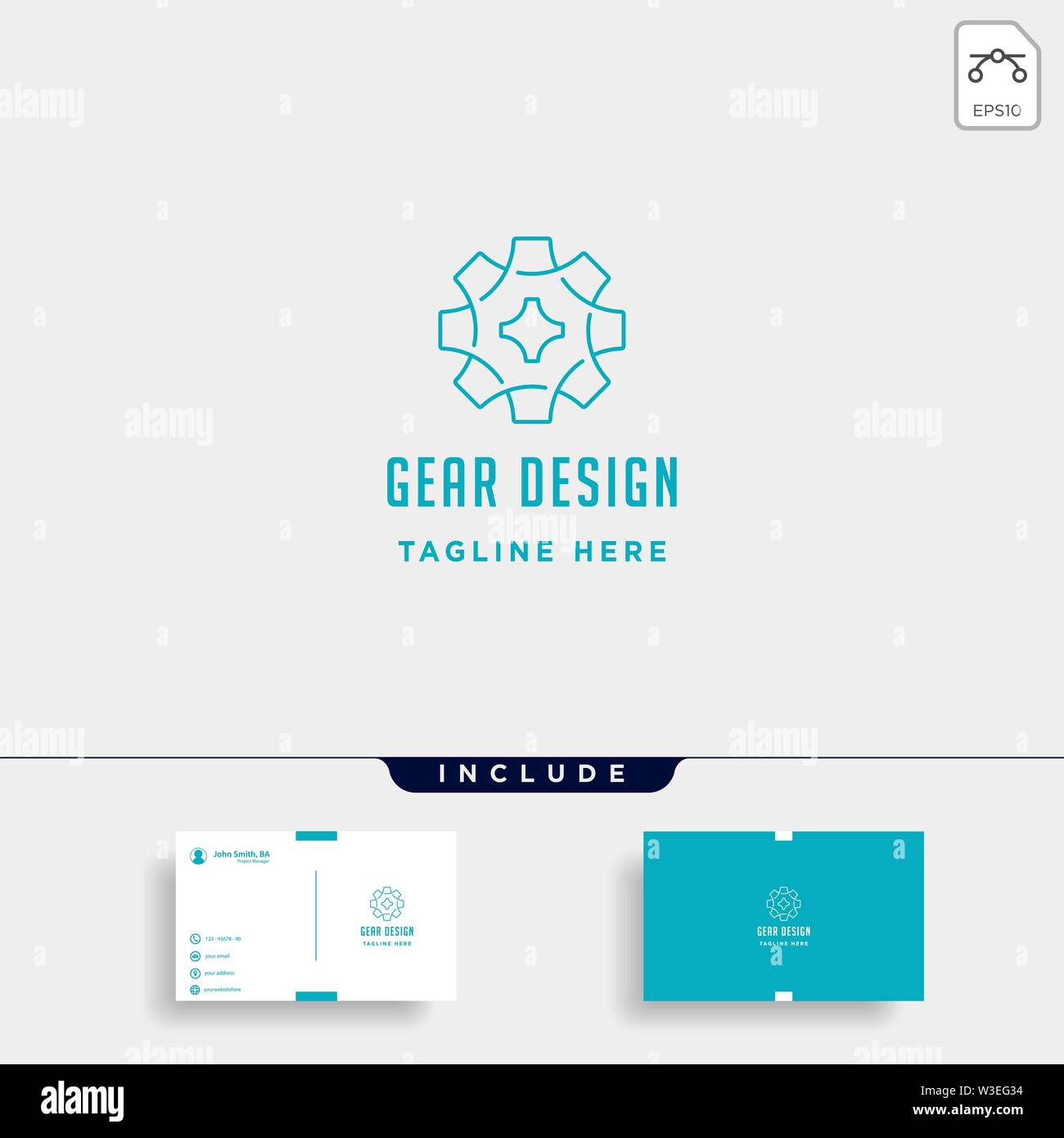 G gear logo Stock Vector Images - Alamy