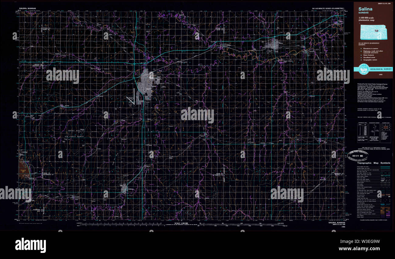 Map of salina kansas hi-res stock photography and images - Alamy
