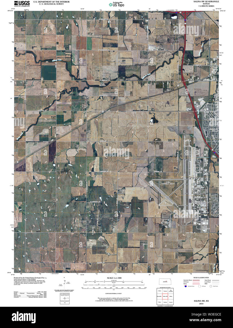 Map of salina kansas hi-res stock photography and images - Alamy
