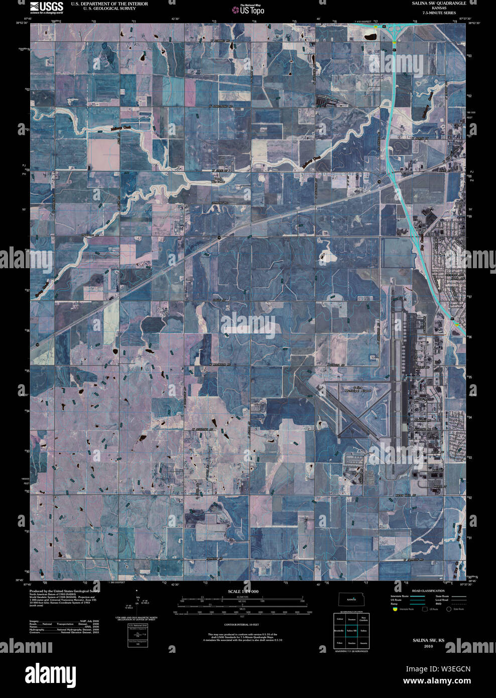 Map of salina kansas hi-res stock photography and images - Alamy